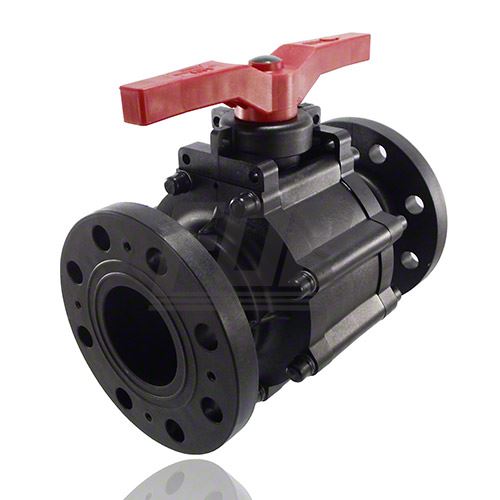 SAFI 2-ways flanged ball valve PPGF, EPDM